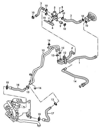 Genuine AUDI Q5 8RB Coolant Hose 8R0819374C | eBay