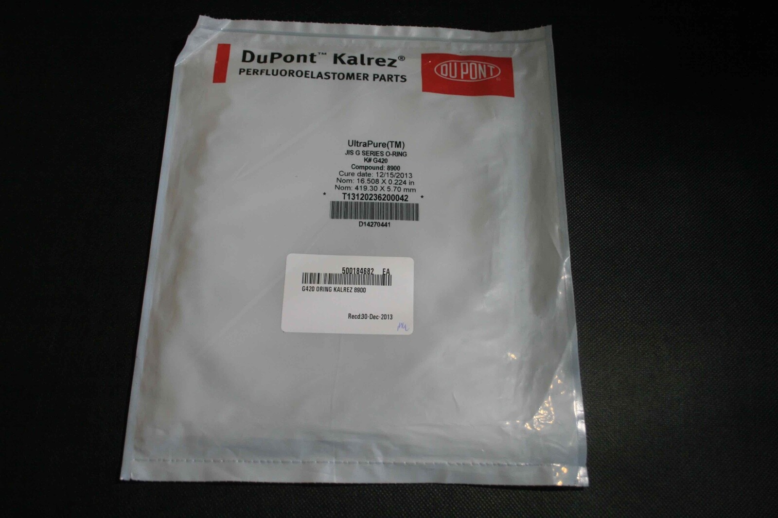 DUPONT Kalrez UltraPure JIS G420 O-Ring Compound 8900 - T13120236200041 ...
