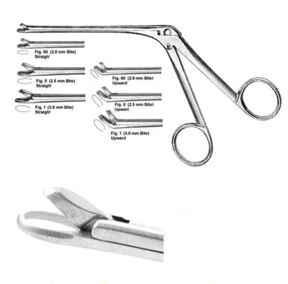 Weil Blakesley Nasal Forceps 11.5cm straight 2.0mm through-cut up ENT ...