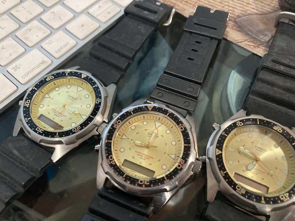 Casio Men's AMW320D-9EV Ana-Digi Alarm Chronograph Dive Watch ...