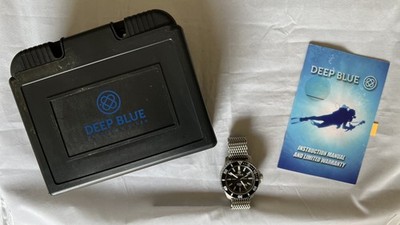 DEEP BLUE PRECISION PRO DIVER AUTOMATIC T 100 FLAT TUBE WATCH ...