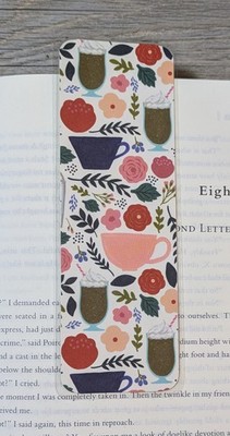 Coffee Themed Paper Laminated Bookmark - Coffee Cups - Design 1 | eBay