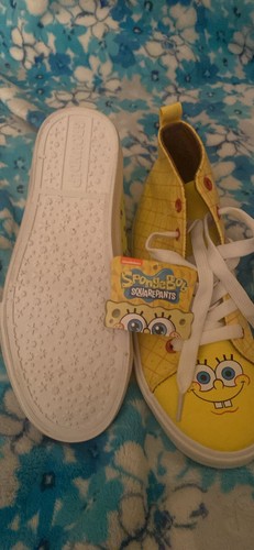 Nickelodeon Spongebob & Patrick Kids High Tops Shoes Fun Cartoon Youth ...