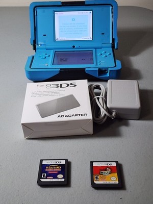 Nintendo DSi Baby Blue Handheld Console w/Charger & 2 Games Tested In ...
