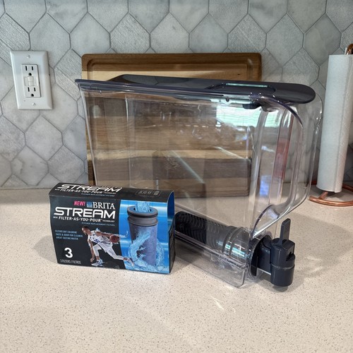 Brita Stream 25-Cup Water Filtration Dispenser, Slate, 1-Filter | eBay