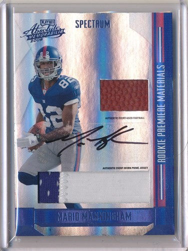 2008 PLAYOFF ABSOLUTE MARIO MANNINGHAM FB/AUTOGRAPH/JSY 7/10 | eBay
