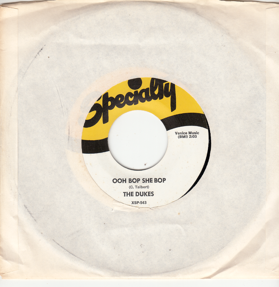 THE DUKES - OH KAY/OOH BOP SHE BOP - MINT SPECIALTY REISSUE 45 ...