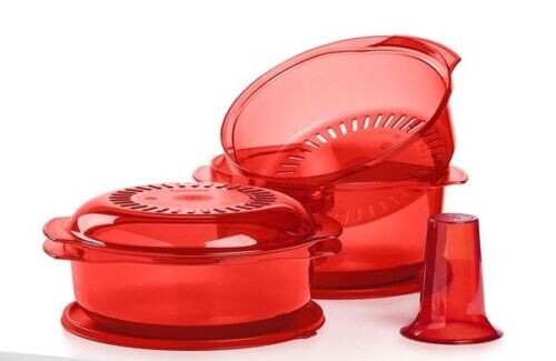 NEW tupperware Microwave tupperwave Stack cooker popsicle red FReeShip ...