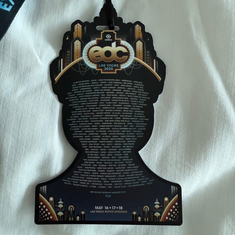 Electric Daisy Carnival Las Vegas 2025 Box Goodies Magnet VIP Lanyard ...