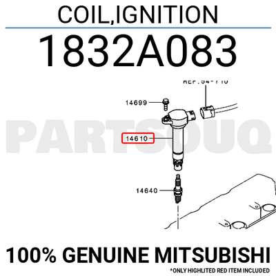 1832A083 Genuine Mitsubishi COIL,IGNITION | eBay