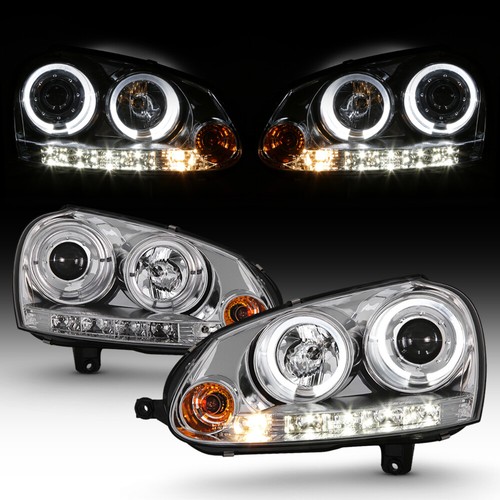 06-09 Volkswagen GTi/Rabbit/Jetta Angel Eye Halo Chrome Projector ...