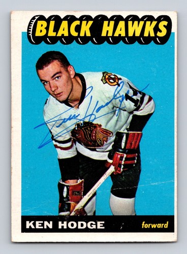 Ken Hodge Authentic Autographed Signed 1965 Topps Chicago Blackhawks ...