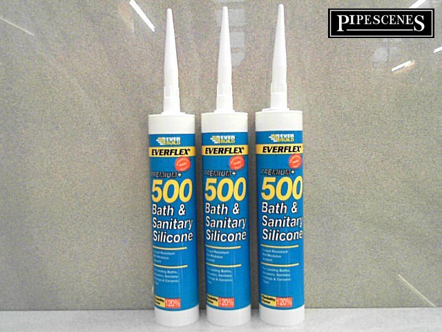 3 x EVERBUILD Everflex 500+ Premium Grade Bath & Sanitary Silicone ...