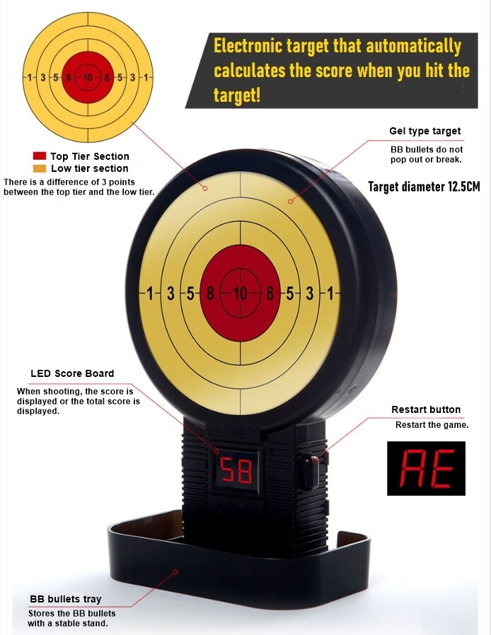 Academy AGF Automatic Electronic Target Board for BB Bullets Shooting ...