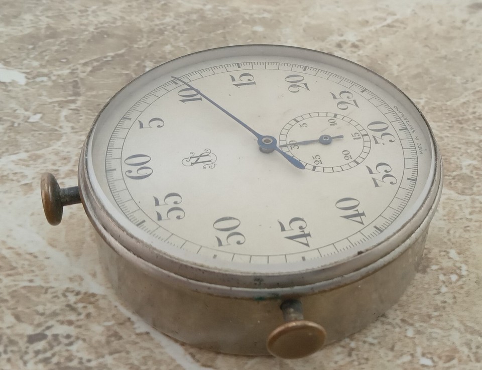 Substantial WW1 Nickel RFC Air Ministry Bomb Aimers Timer Stop Pocket ...