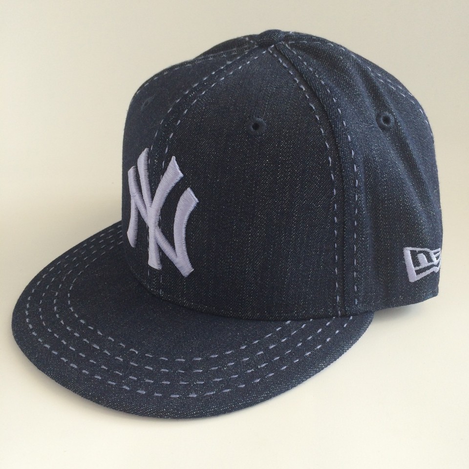 MLB Yankees New York Ladies 59Fifty Flat Bill Fitted Baseball Cap 7 1/4 ...