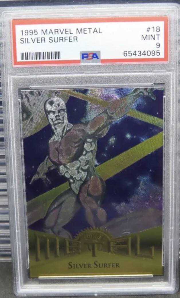 Bundle Lot Of 2 1995 Marvel Metal Silver Surfer PSA 9 Marvel Metal ...