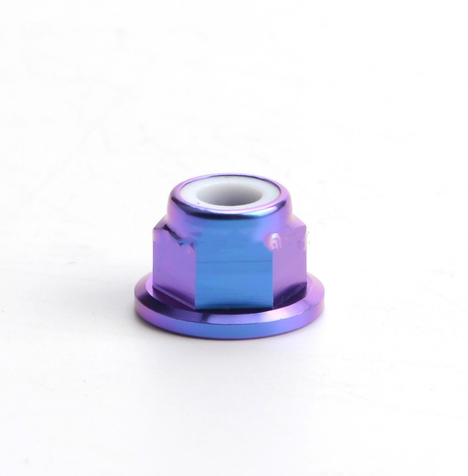Titanium Hex Flange Nut With Self Locking Nylon Insert M5 M6 M7 M8 M10 ...