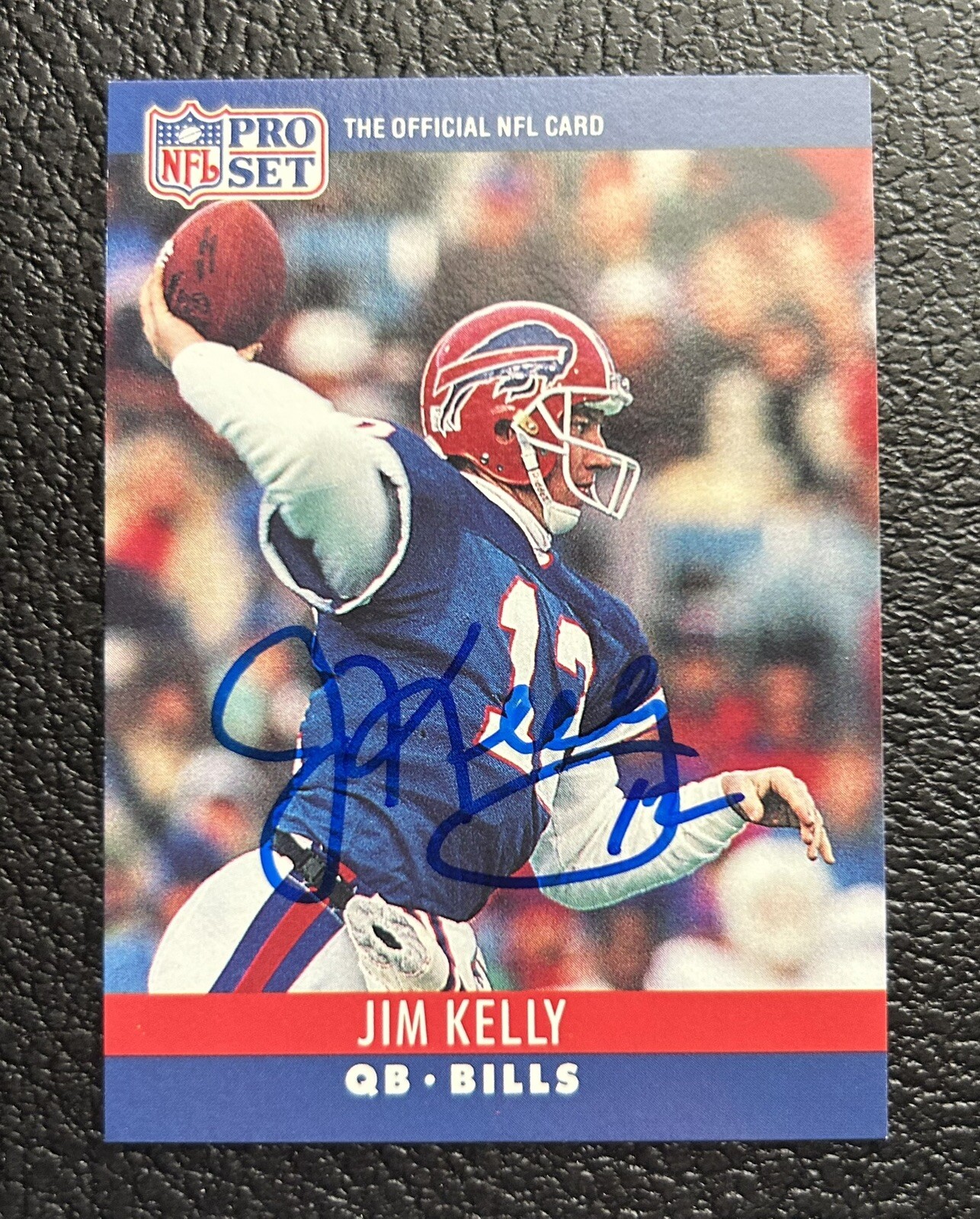 JIM KELLY AUTOGRAPHED SIGNED 1990 Pro set CARD #40 Buffalo Bills | eBay