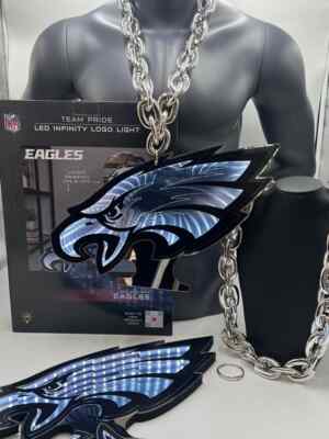 Philadelphia Eagles LED Infinity Light Up Chain - Silver Chain | eBay