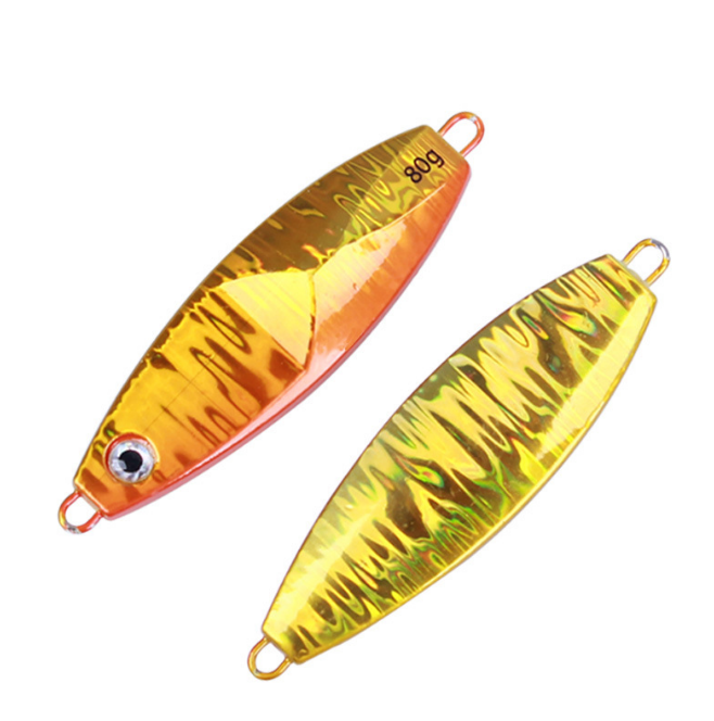5pc 6.7-9cm Slow Fall Fishing Lure Sinking Lead Metal Flat Jigging ...