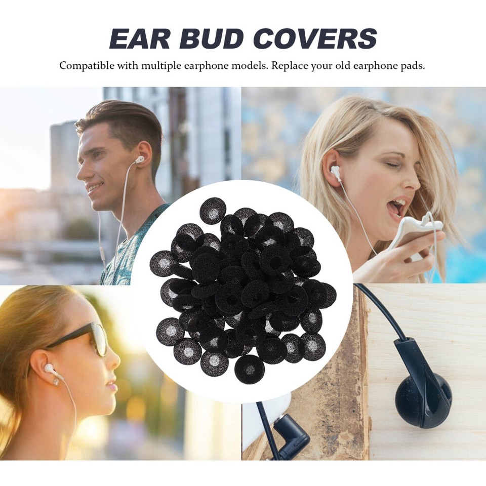 100 Pcs Earplugs Earphone Sponge Earbuds Cushion Replacement Cover | eBay