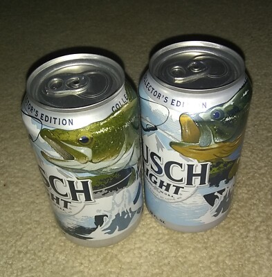 2 Busch Light Collector's Can Tackle Box Edition Bass Walleye Bottom ...