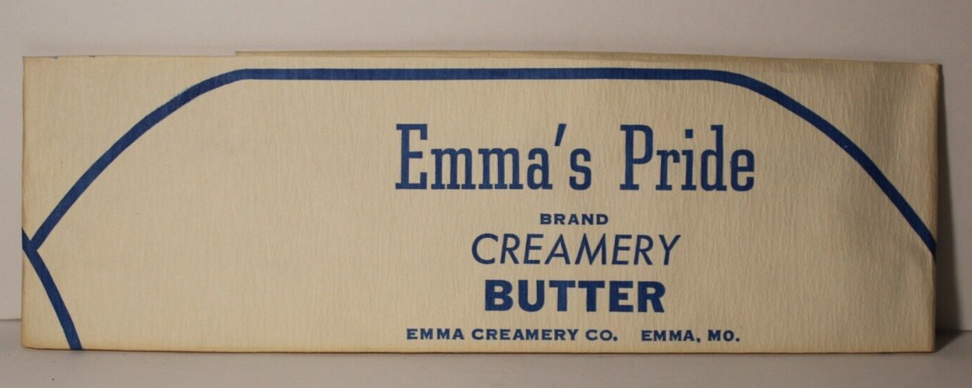 1963 Vintage EMMA'S PRIDE CREAMERY BUTTER PAPER FOOD … - Gem