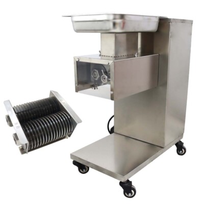 QE 8mm Meat Cutting Machine 500kg/h Slicer Cutter Commercial Meat ...