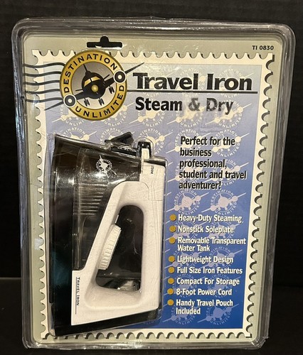 Vtg New Destination Unlimited Travel Iron Steam & Dry TI-0830 | eBay
