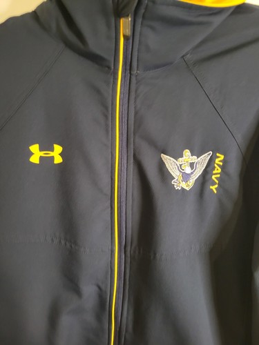 Under Armour US Navy Full Zip Jacket Hooded Men's Size Youth Large | eBay