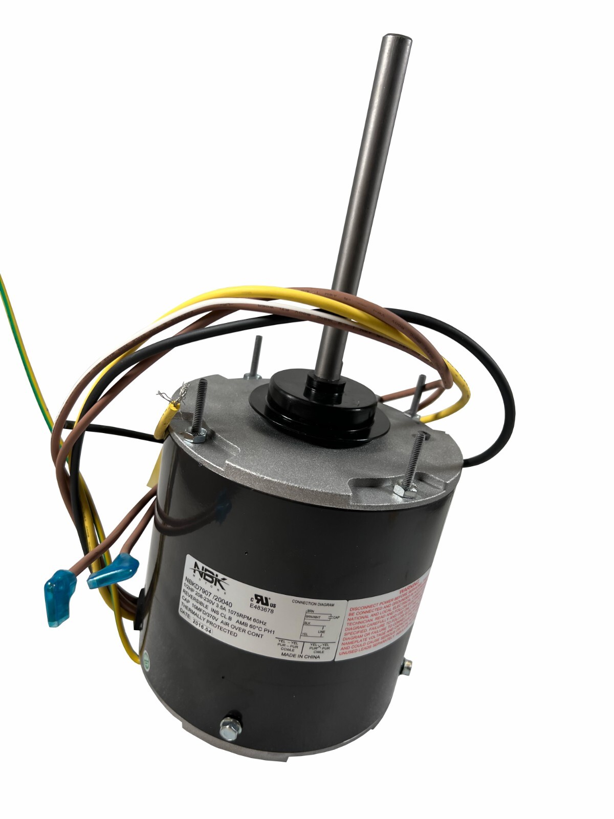 Air Conditioner Condensor Fan Motor 1/2 HP 1075 RPM 230 V For Fasco ...