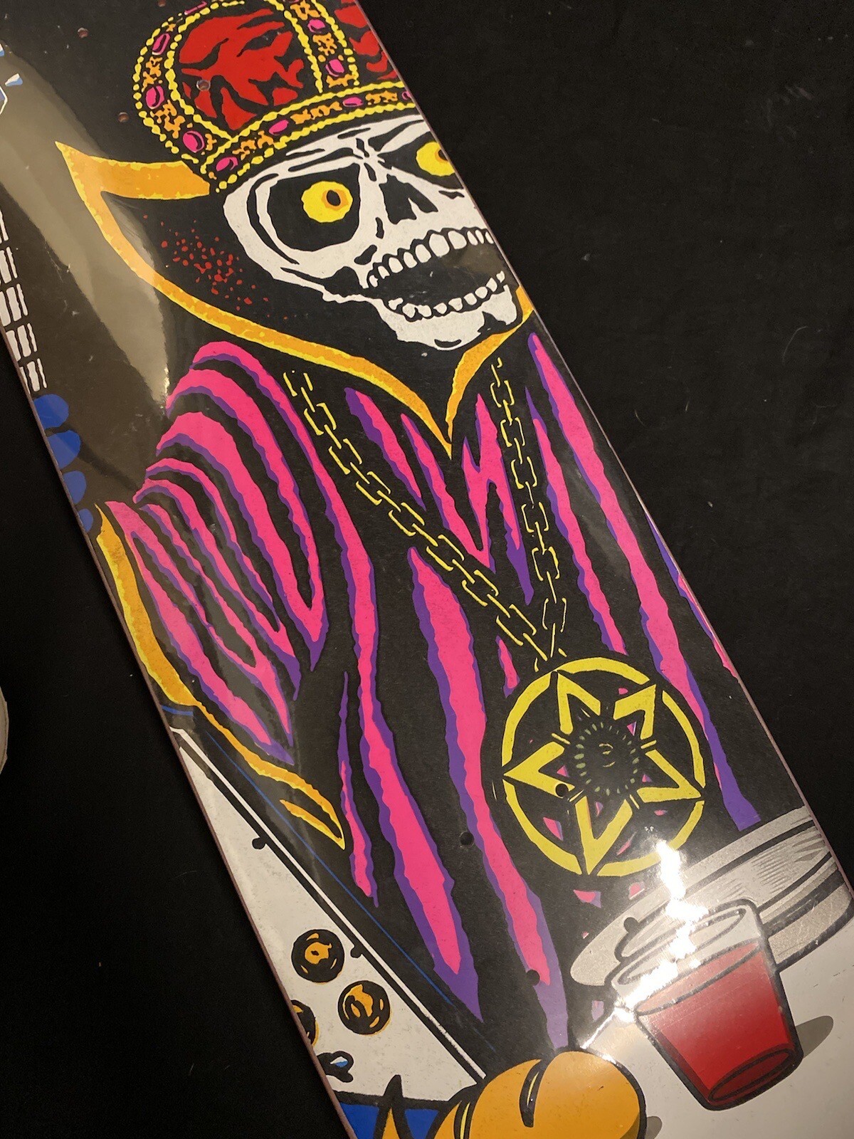 EXTREMELY RARE Last Supper Cliche FLOCKED Skateboard Deck Rock King ...