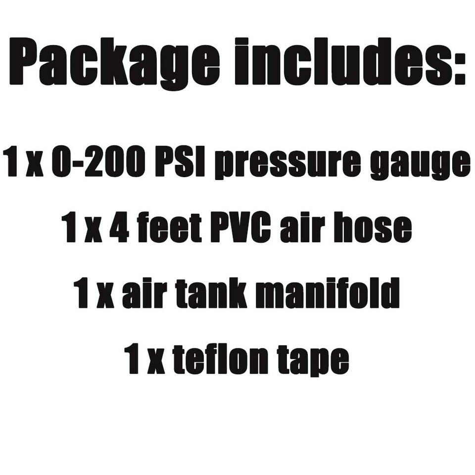 Portable Air Tank / Bubble Assembly Repair Kit Valve Gauge Hose Chuck ...