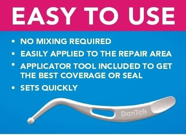 DenTek Strong Teeth Tooth Repair Permanent Dental Cement Cavity Filling ...