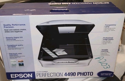Epson Perfection 4490 Photo Color Scanner, NEW IN BOX, Design ...