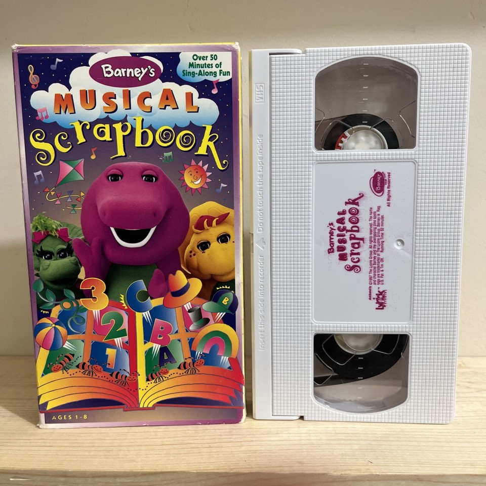 Barney - Barneys Musical Scrapbook VHS 1997 Lyrick Studios Kids TV Show ...