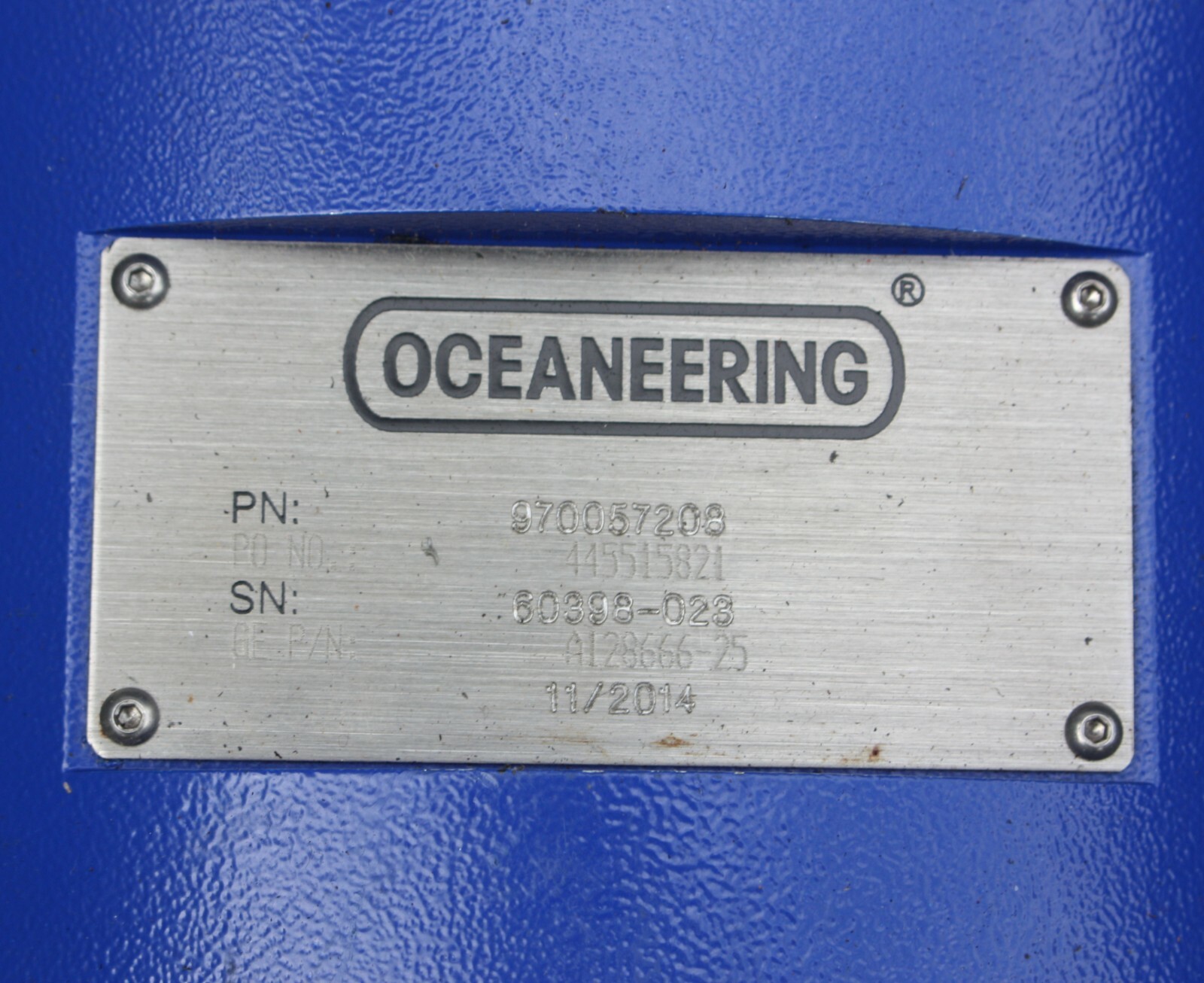Oceaneering Calibration Bucket Torque Tool PO: 45515821 Subsea ROV ...