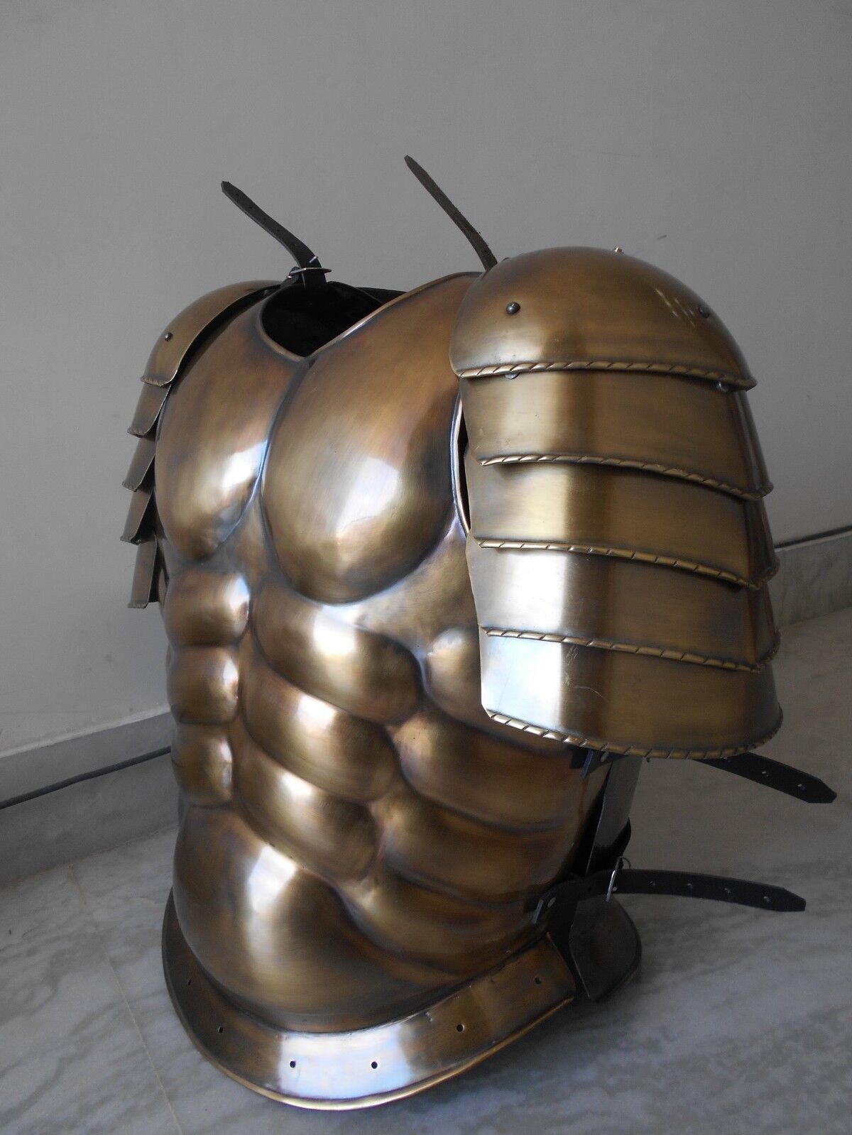 Christmas Brass Antique Medieval Muscle Armour Jacket W/Shoulders ...