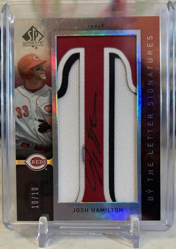 2007 SP Authentic By the Letter #BL-29 Josh Hamilton Patch AUTO 10/10 ...