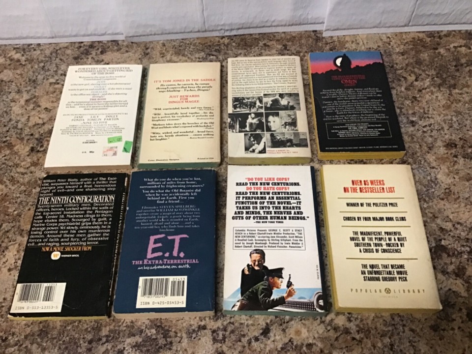 Lot of 15 Vintage Movie Based Paperbacks 1963-1999 | eBay