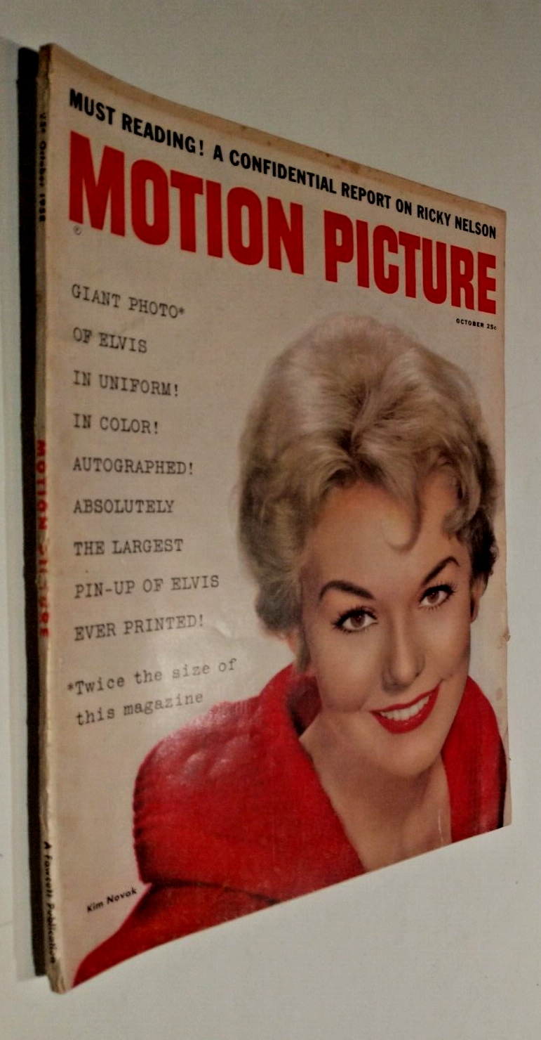 1958 Motion Picture Autographed Elvis Presley Pin Up ~ Kim Novak ...