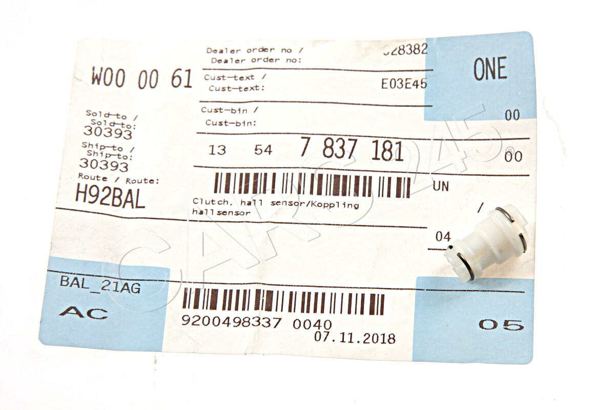 Genuine BMW E90 E90N E92 E93 Throttle Body Clutch Hall Sensor OEM ...