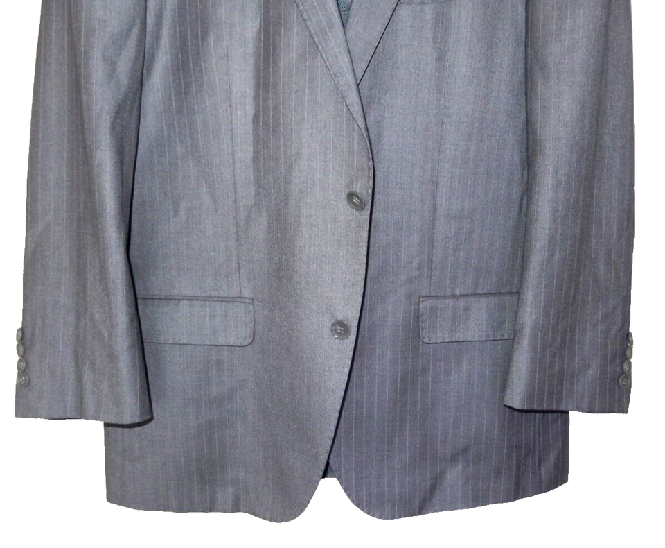 Vitarelli Luxury Rayon Blend Suit-48R, gray pinstripe | eBay