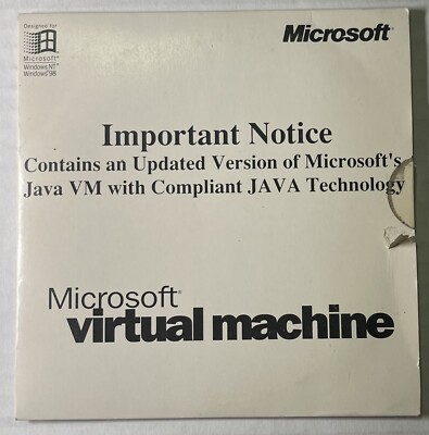 MICROSOFT VIRTUAL MACHINE SOFTWARE CD WINDOWS 98 1999 | eBay