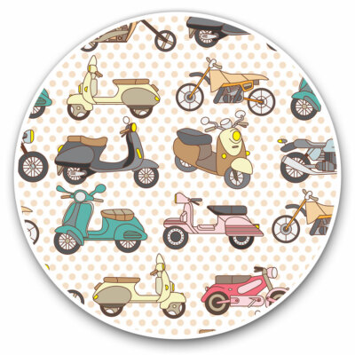 2 x Vinyl Stickers 20cm - Scooter Moped Vintage Art Cool Gift #13025 ...