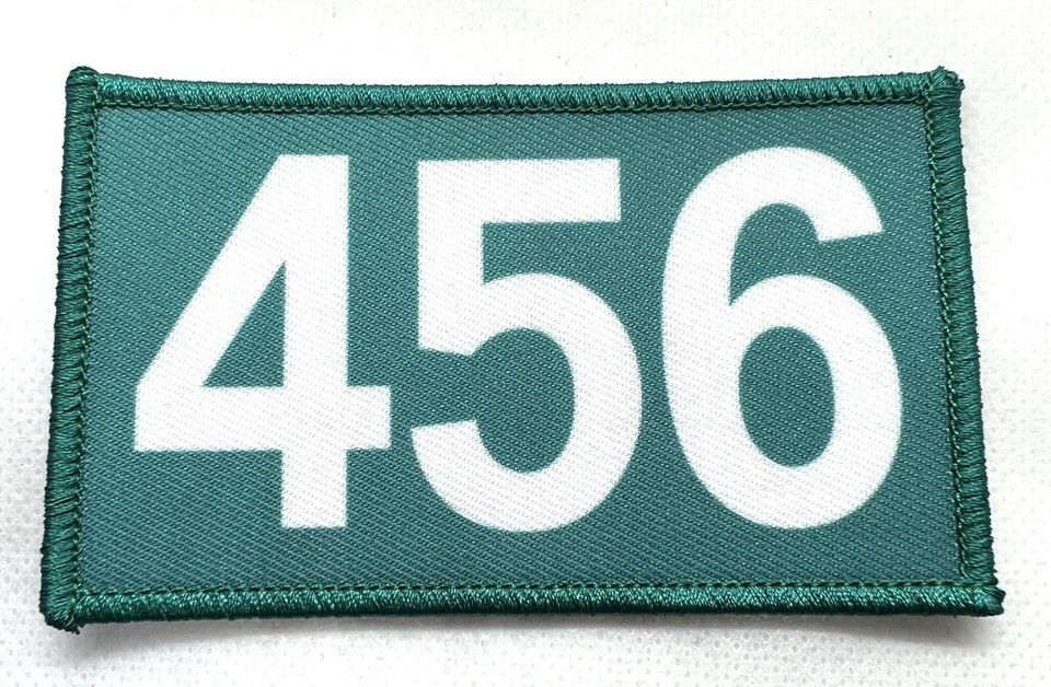 Squid Game Number Patch, #456, 100mm x 60mm, Hook backing, 1 x Item | eBay