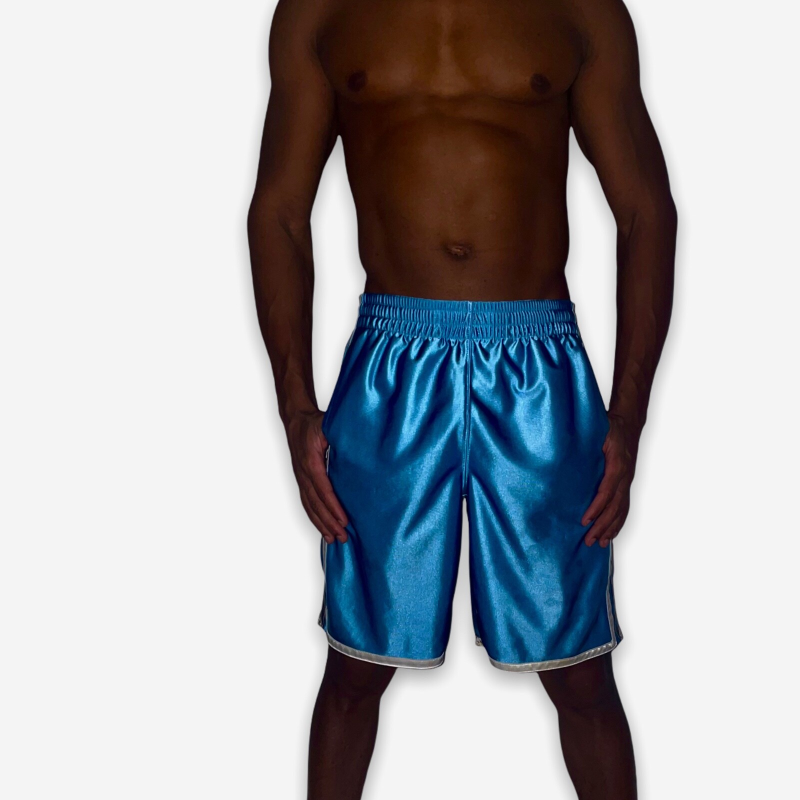 Tek Gear Dazzle Basketball Shorts Silky Shiny Blue W… - Gem