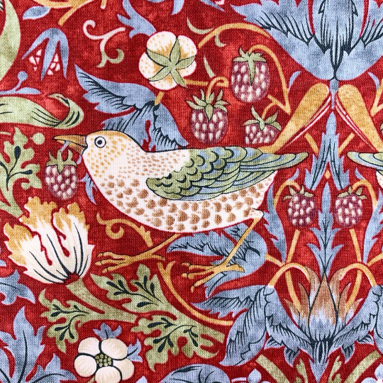 William Morris Strawberry Thief fabric, Art Nouveau quilting cotton ...
