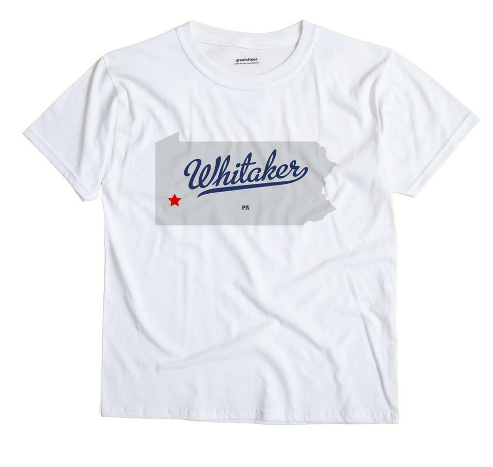 Whitaker Pennsylvania PA Penn T-Shirt MAP | eBay